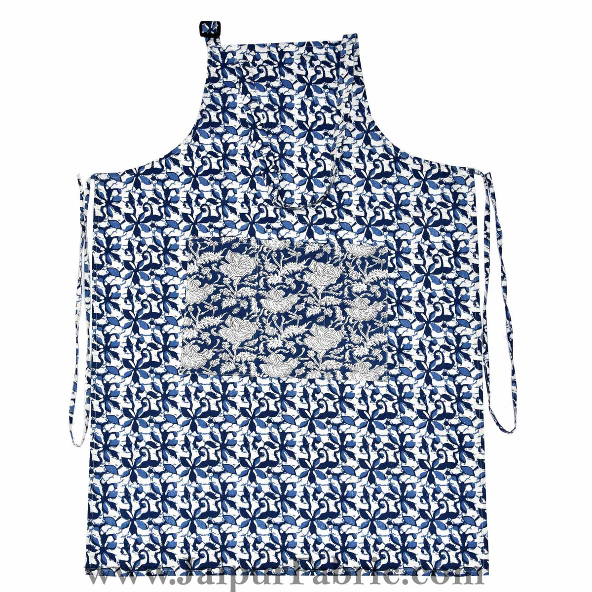 Batik print blue apron – JaipurFabric®