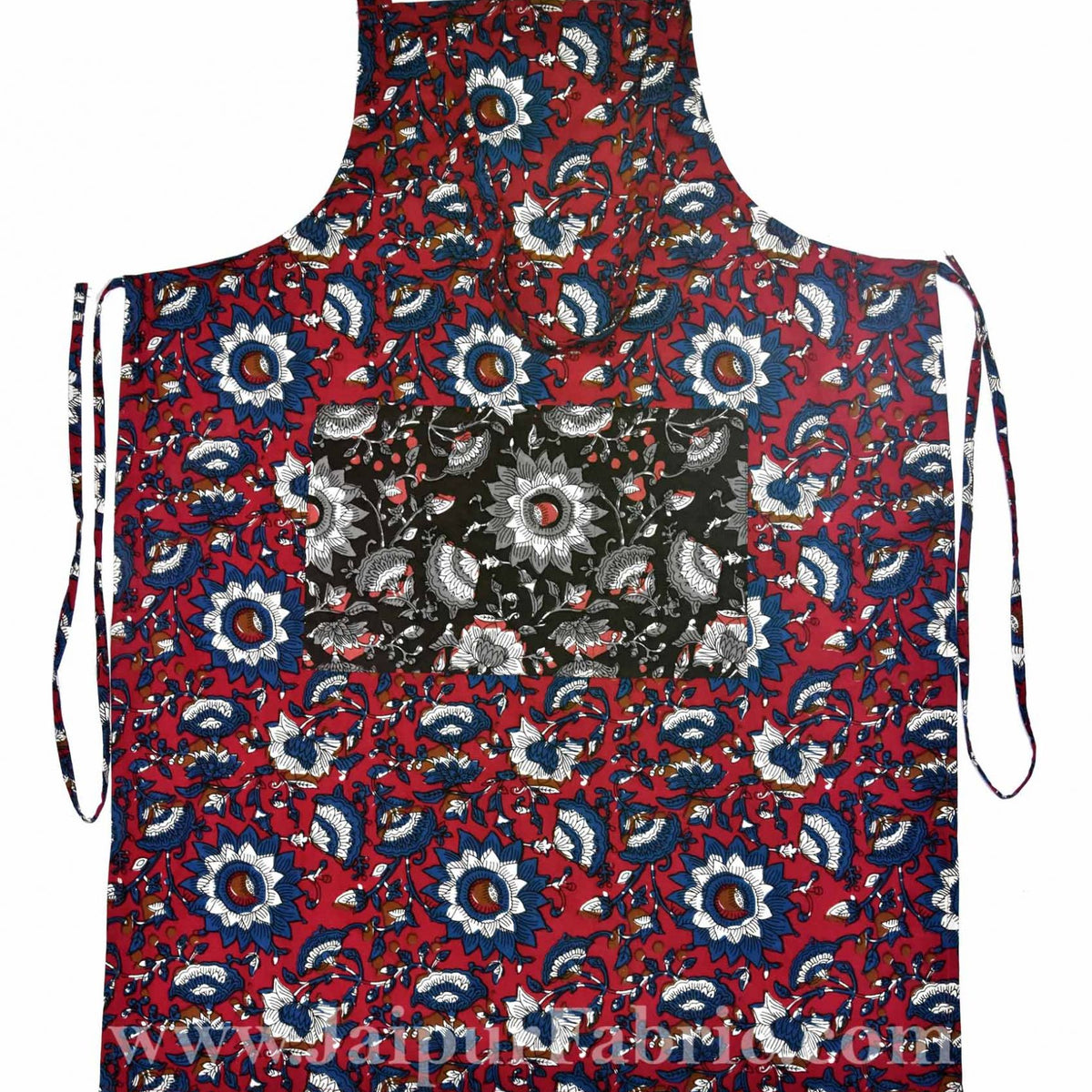 Batik print red apron – JaipurFabric®